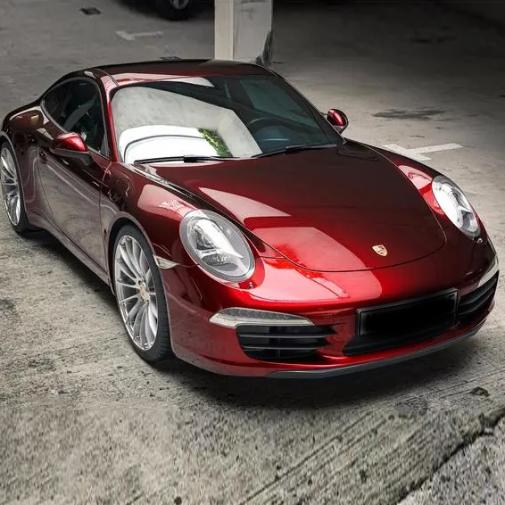Gloss Metallic Cherry Red Car Wrap Prices PET Liner – Car Vinyl Supplier