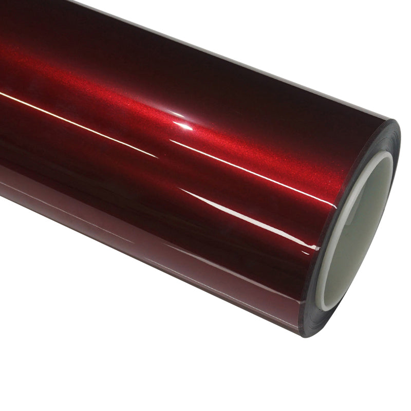 Gloss Metallic Cherry Red Car Wrap Prices PET Liner – Car Vinyl Supplier