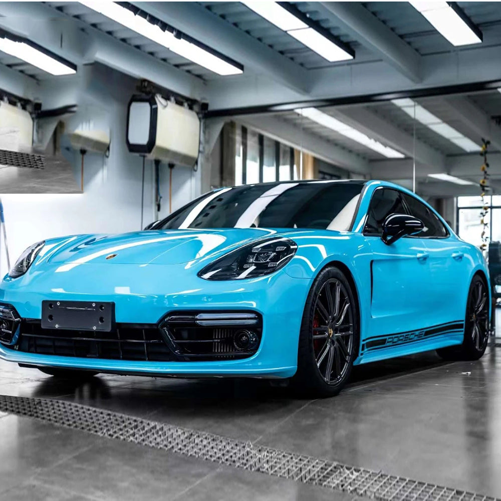 Suple Gloss Sky Blue Vinyl Car Wrap PET Liner – Car Vinyl Supplier